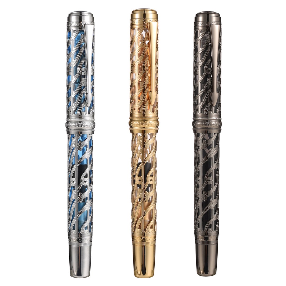 Hongdian A6 Piston Fountain Pen Skeleton Hollow Resin Office - Etsy