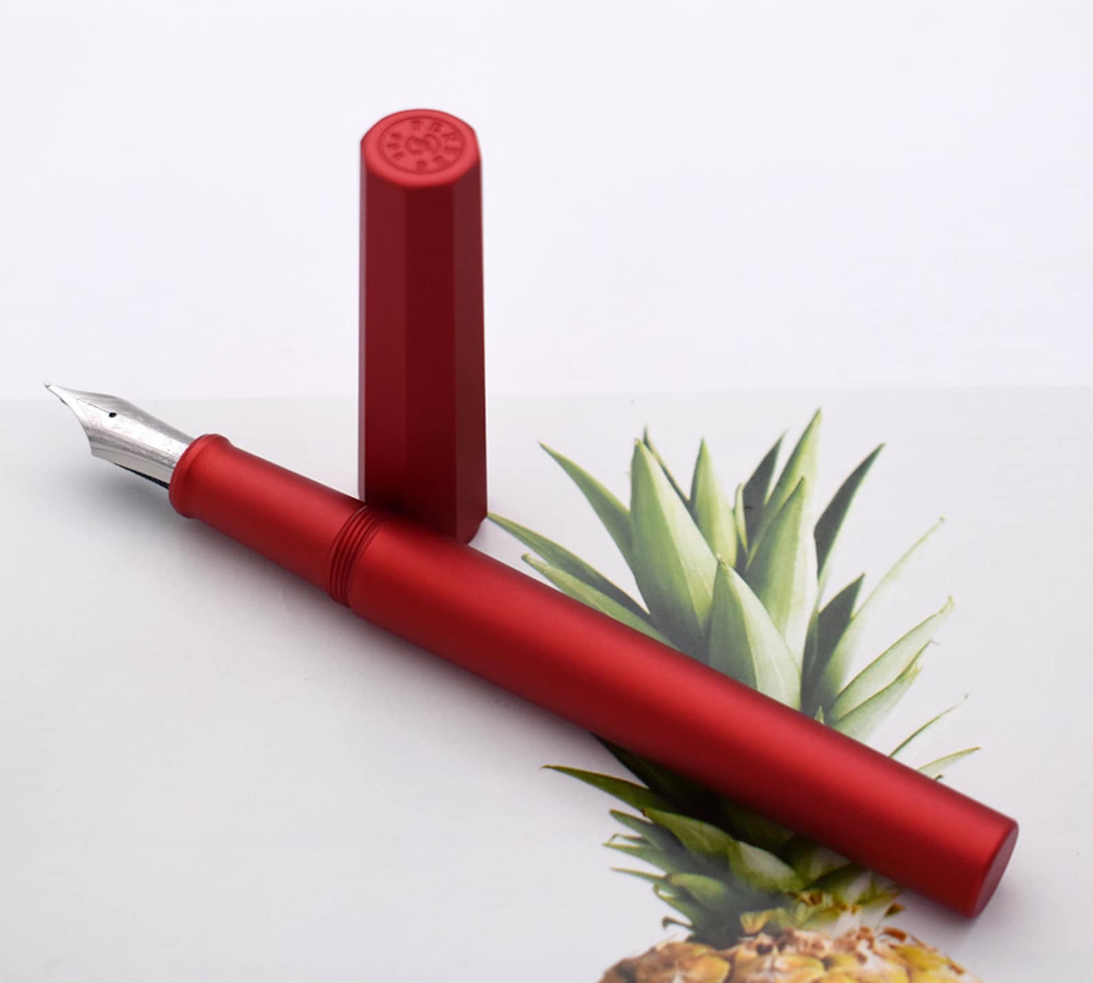 PENBBS 350 Red Aluminum Fountain Pen Fine Nib Smooth Writing - Etsy