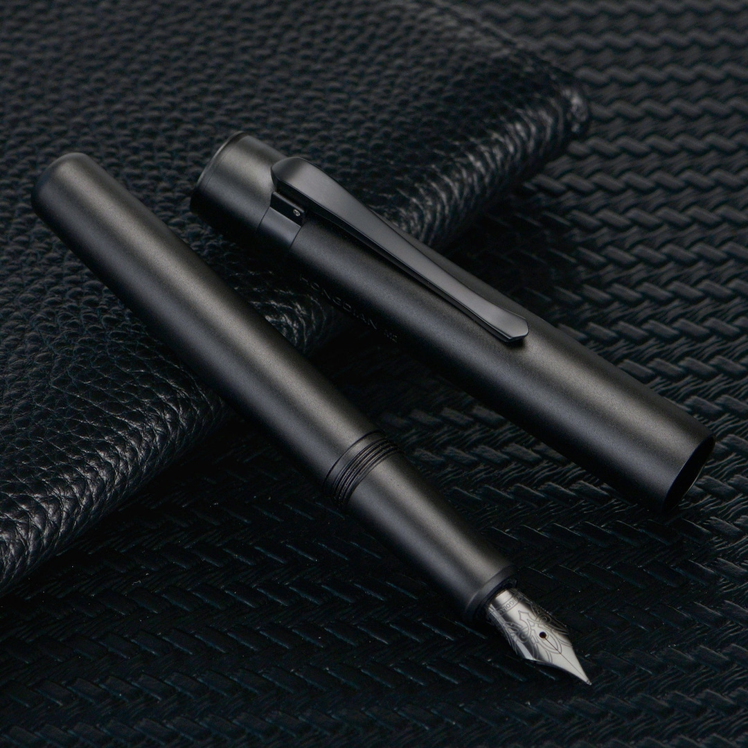 Hongdian M2 Mini Fountain Pen Black Aluminum Alloy Pocket Pen, EF/F/M ...