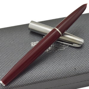 Hero 100 Fountain Pen 14K Fine Nib, Classic Steel Hooded Calligraphy ...