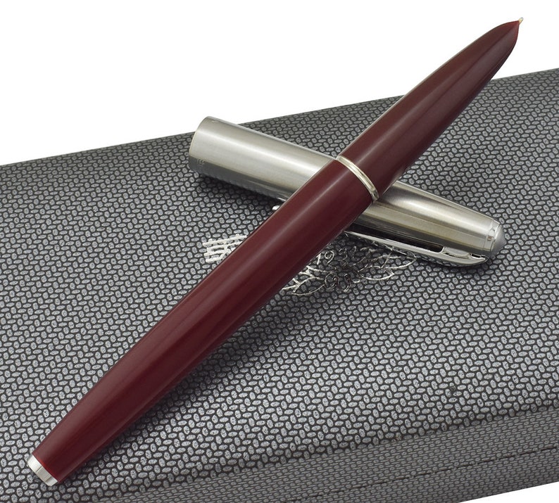 Hero 100 Fountain Pen 14K Fine Nib Classic Steel Hooded - Etsy