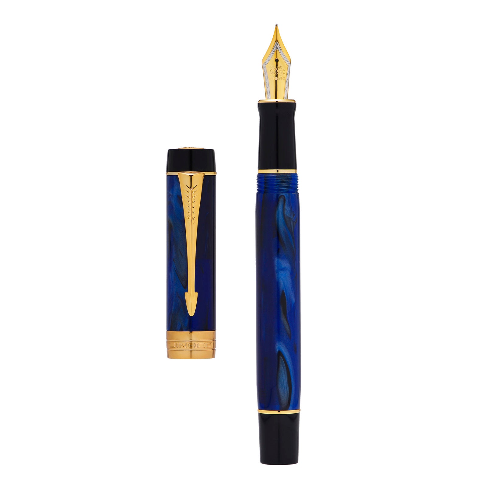 Jinhao 100 Centennial Star Blue Resin Fountain Pen EF/ F/ M/ - Etsy