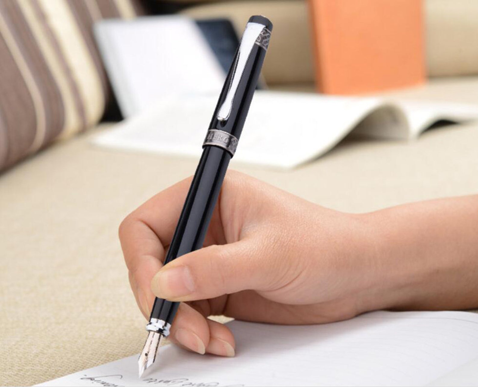 Hero Emperor 100 12K Solid Gold Fountain Pen Black Classic - Etsy