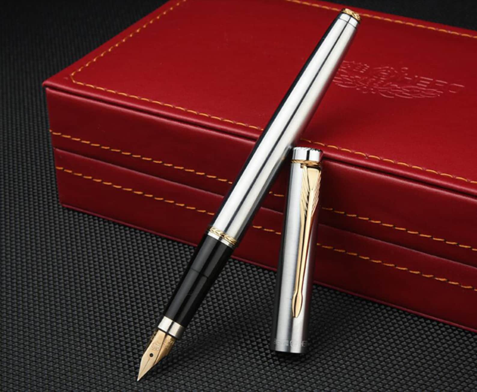 Hero 200A Classic Stainless Fountain Pen 14K Gold Fine Nib | Etsy