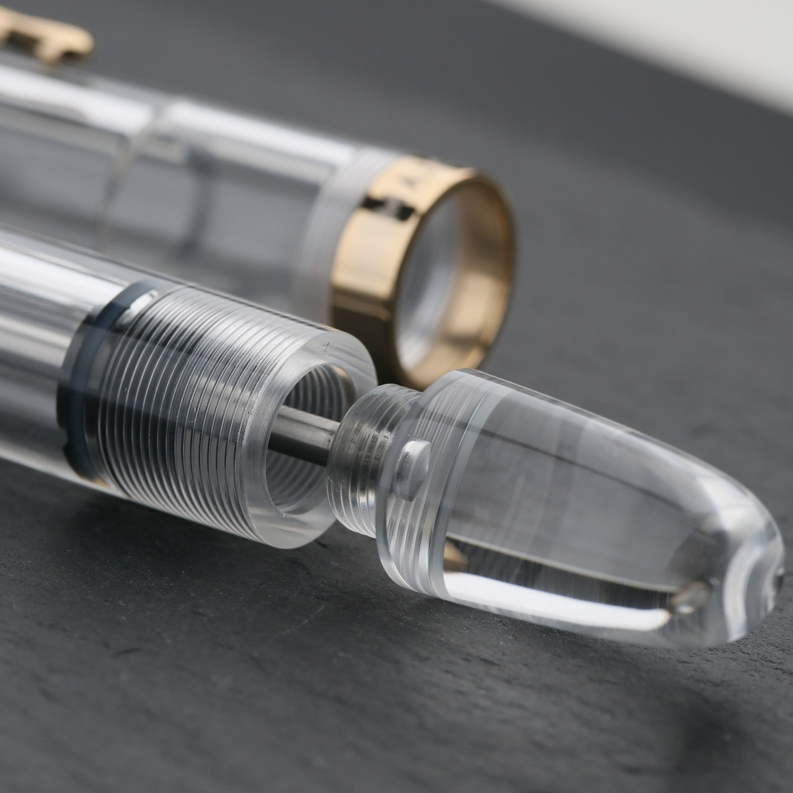 Majohn C4 Eyedropper Fountain Pen Transparent Acrylic, EF/F/M Nib Big ...