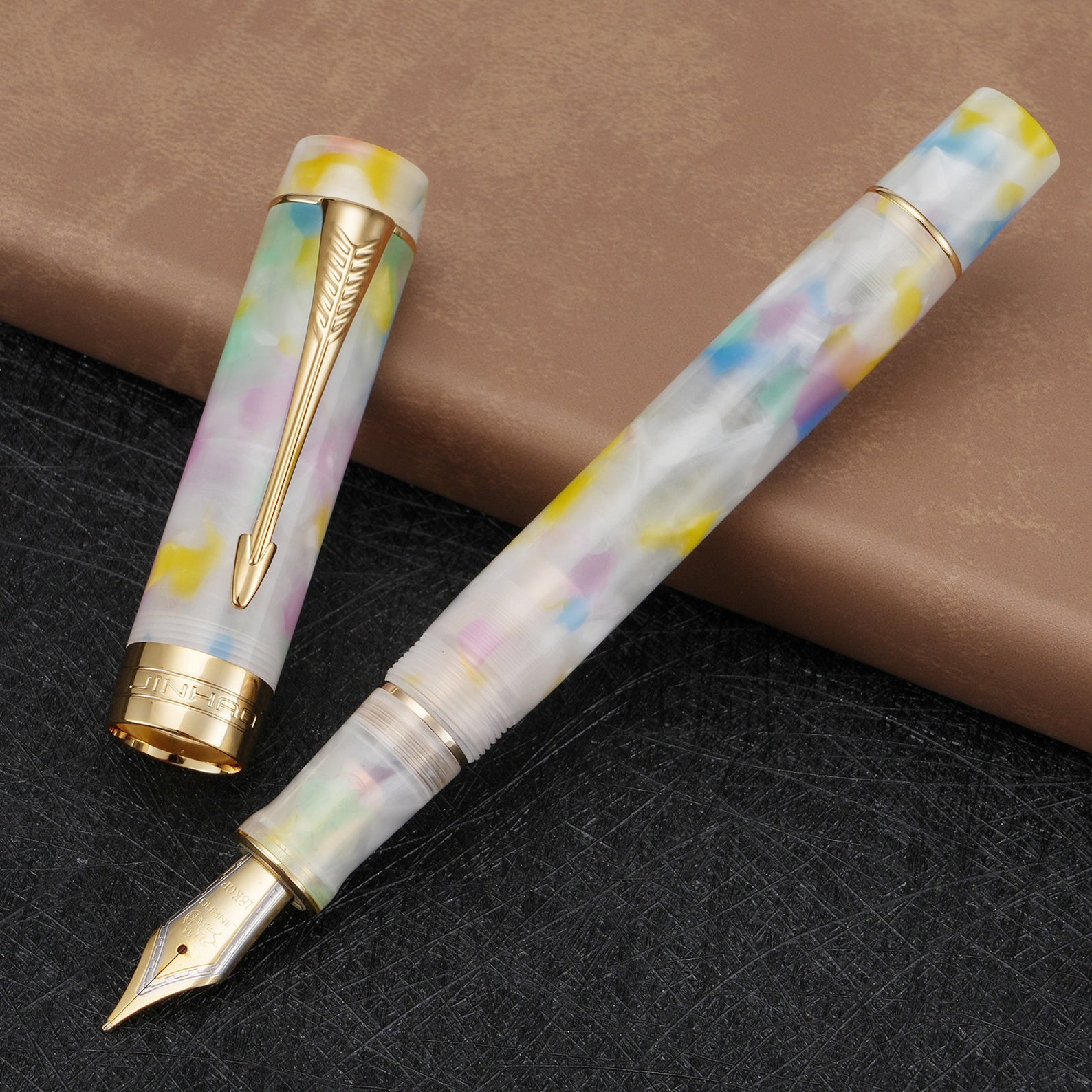 Jinhao 100 Centennial Rainbow Resin Fountain Pen Arrow Clip | Etsy