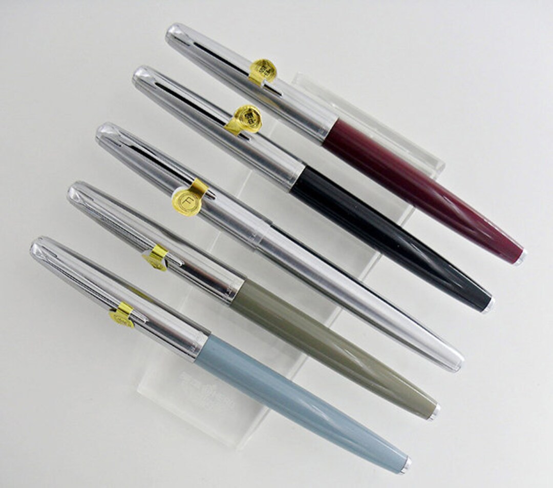 Hero 100 Fountain Pen 14K Fine Nib, Classic Steel Hooded Calligraphy ...