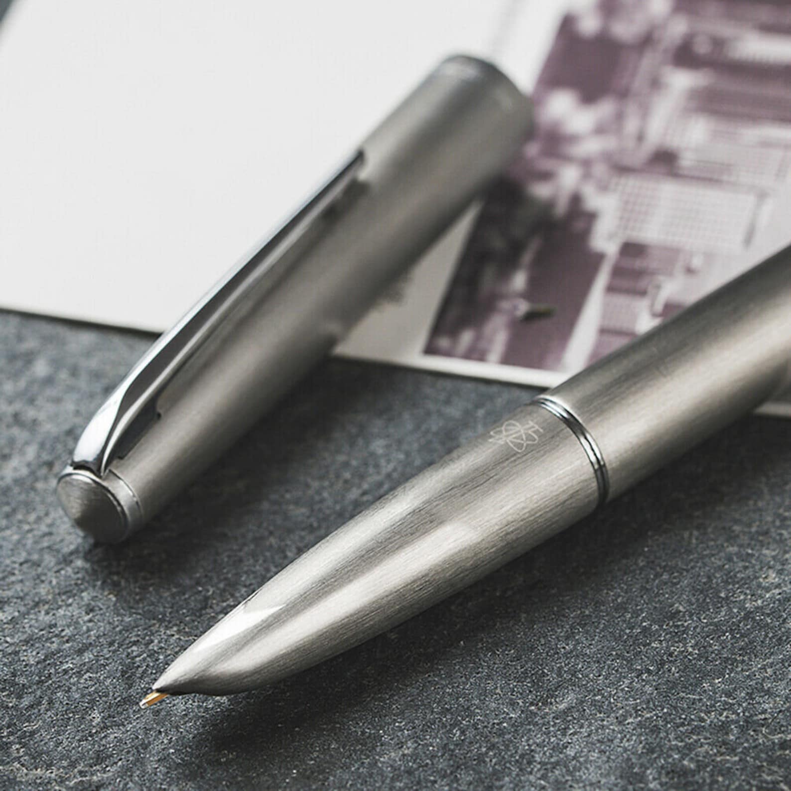 Hero 100 Series 14K Gold Classic Fountain Pen Matte Steel - Etsy