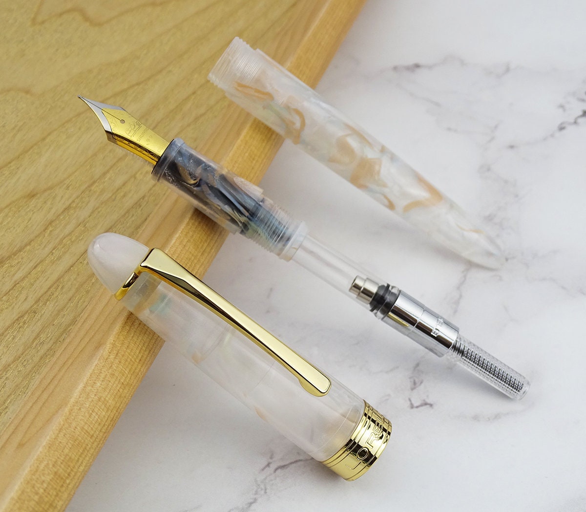 LORELEI 667 Transparent Acrylic Fountain Pen Iridium EF/ F | Etsy