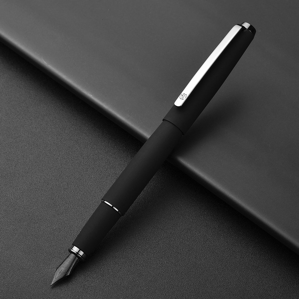Matte Black Hongdian Fountain Pen, Black Extra Fine/ Fine/medium/ Bent ...