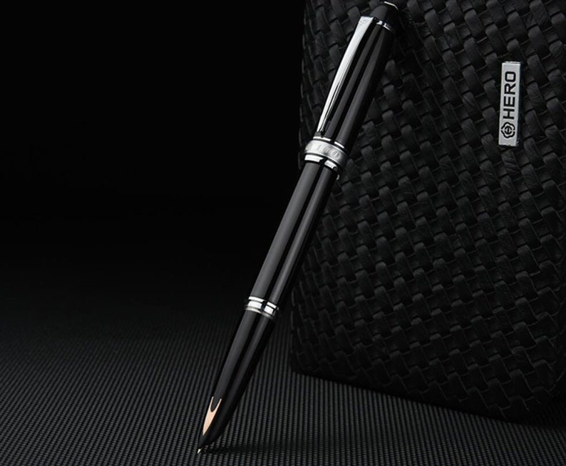 Hero Classic 100 14K Gold Fountain Pen Gold/ Silver Clip - Etsy