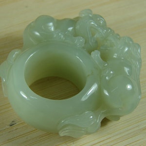 Handmade Certified Big White Natural Chinese Hetian Nephrite - Etsy