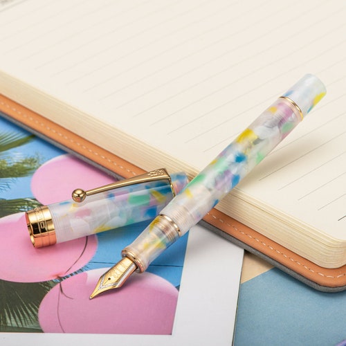 Jinhao 100 Centennial Rainbow Resin Fountain Pen Ef/f/m/bent - Etsy