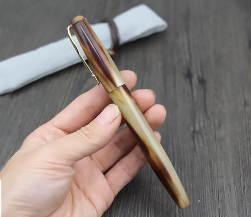 HERO Handmade Natural Ox Horn Fountain Pen Exclusive Business - Etsy