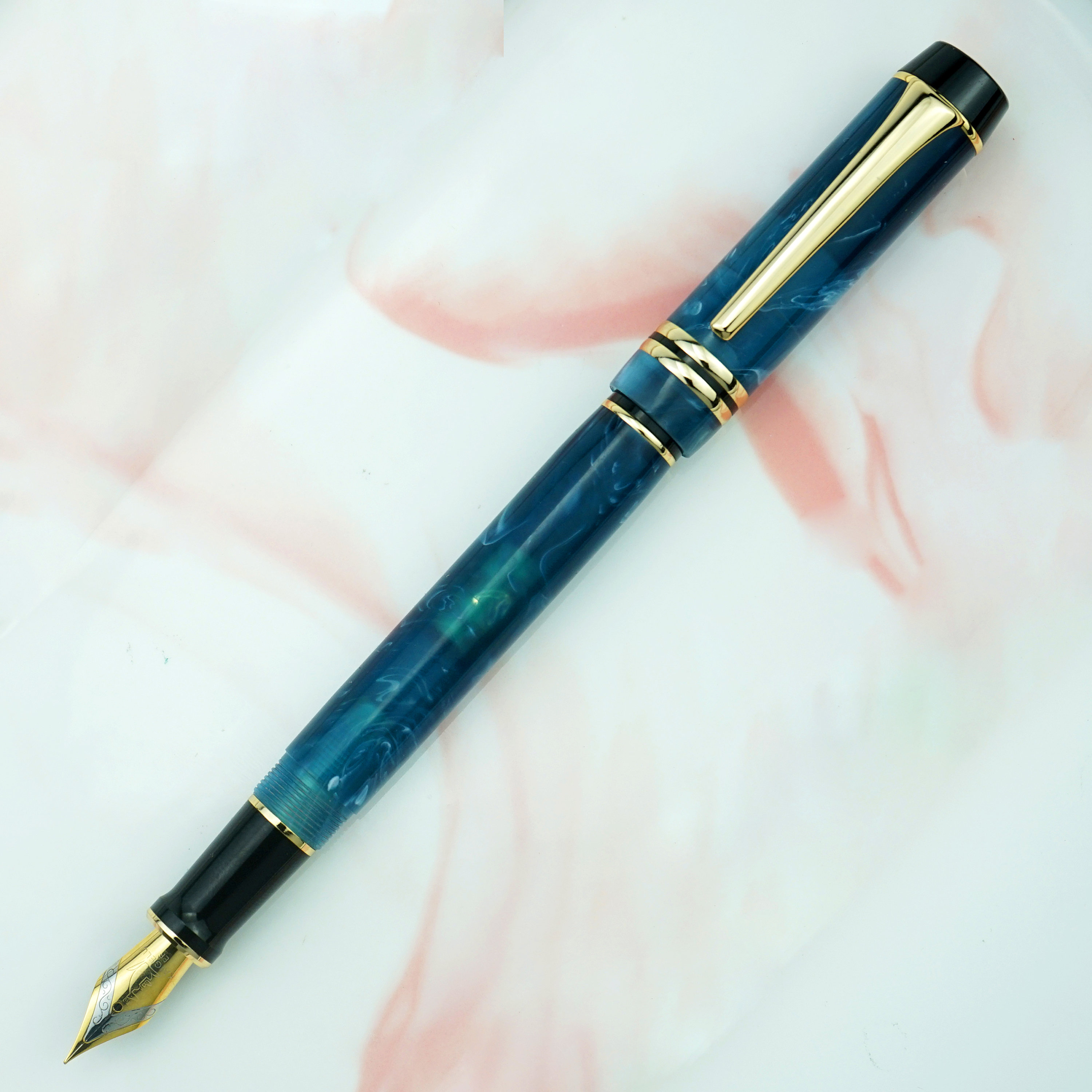Kaigelu 316 Blue Acrylic Celluloid Fountain Pen Extra Fine/ - Etsy