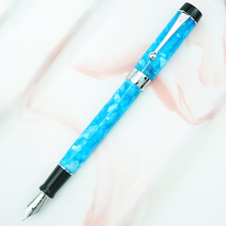 Jinhao 100 Centennial Sky Blue Resin Fountain Pen EF/ F/ M/ - Etsy