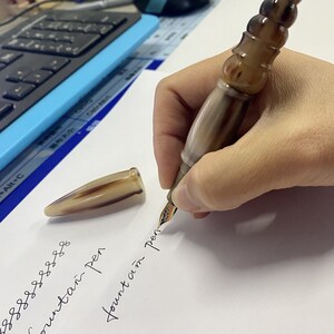 Hero Handmade Natural Ox Horn Fountain Pen, Exclusive Business Gift ...