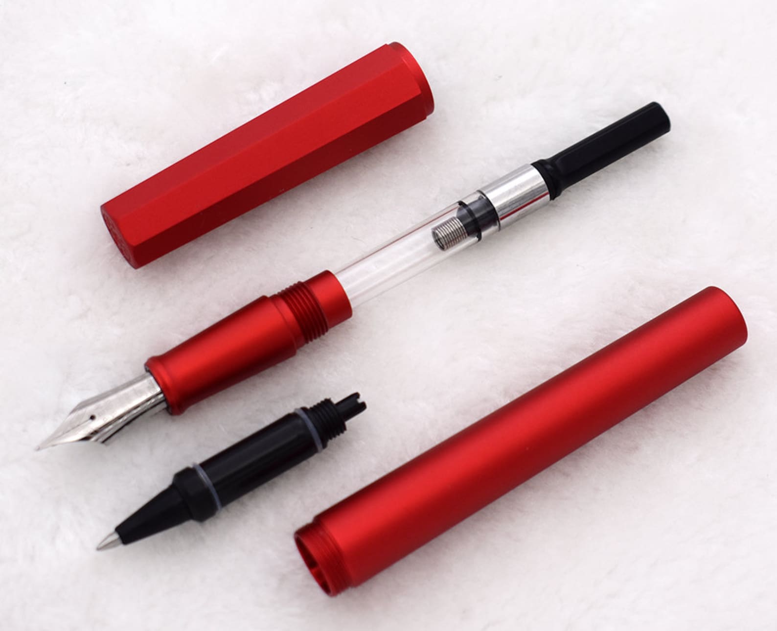 PENBBS 350 Red Aluminum Fountain Pen Fine Nib Smooth Writing - Etsy