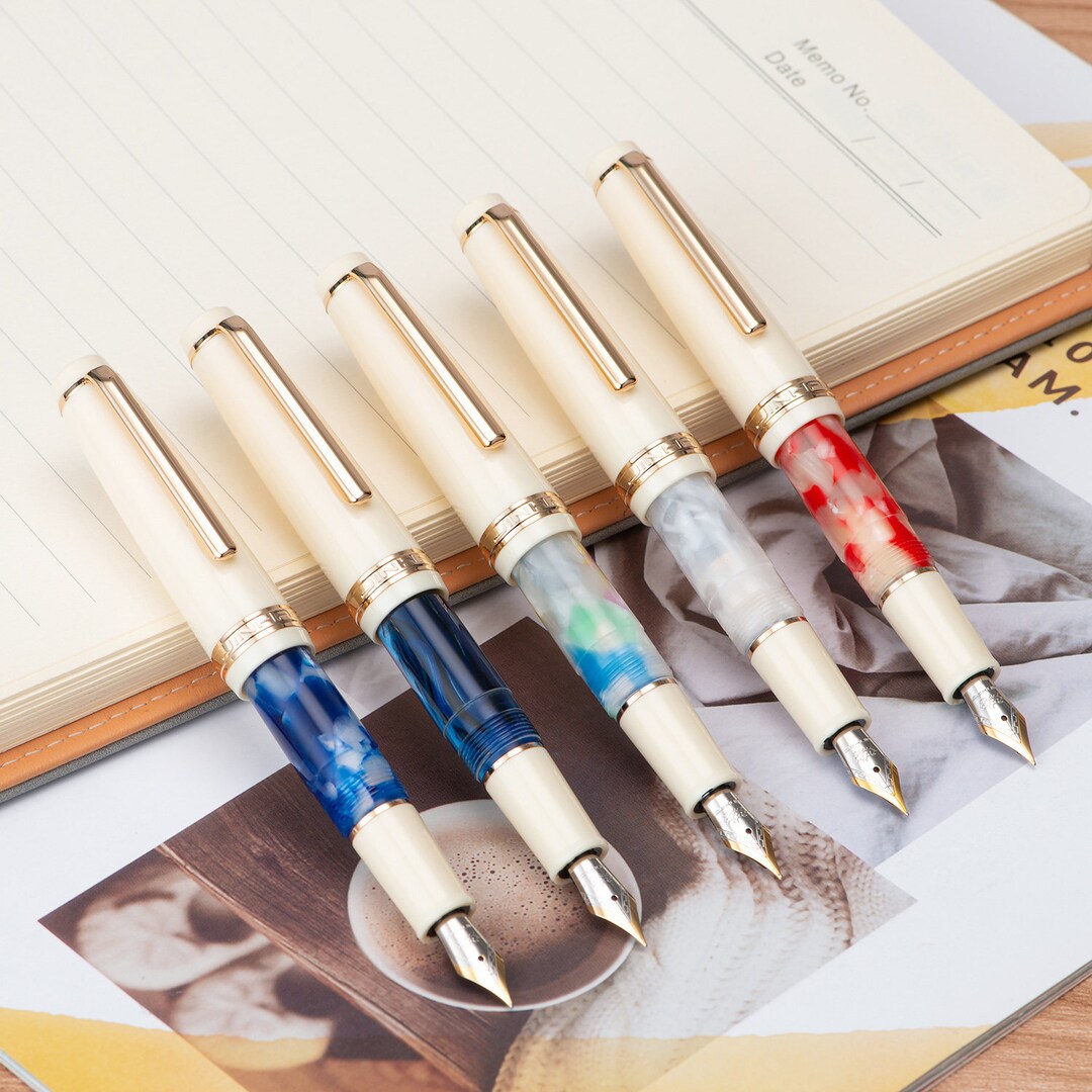 Jinhao 82 Mini Resin Fountain Pen, EF/F/M Short Pocket Pen Offce Witing ...