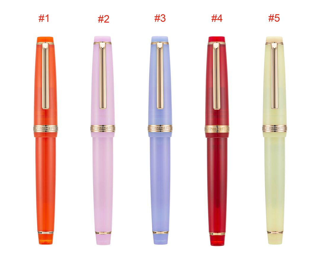 Jinhao 82 Fountain Pen Acrylic Writing Pen EF/ F/M Nib, Silver Trim ...