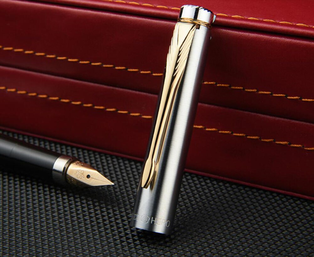 Hero 200A Classic Stainless Fountain Pen 14K Gold Fine Nib | Etsy