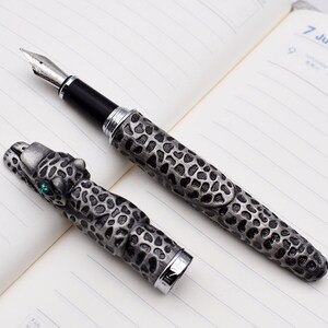 Jinhao Leopard Fountain Pen, Crystal Eye Pens Ef/f/m/bent Calligraphy Pen - Etsy