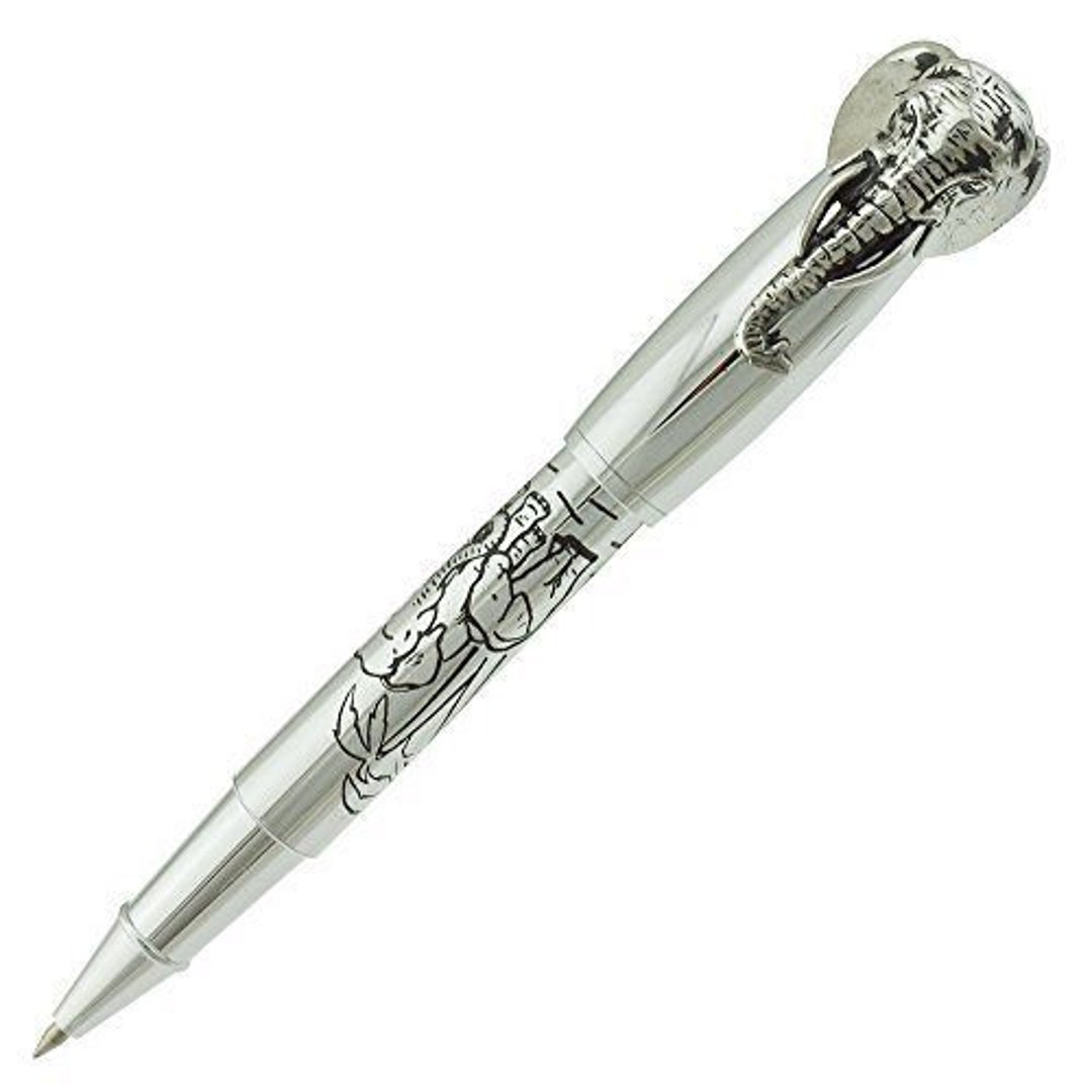 Fuliwen Elephant Rollerball Pen, Black/ Silver Writing Gift Pens With ...