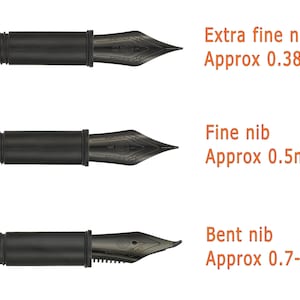 3 PCS Hongdian Black Forest Fountain Pen Nib, Extra Fine Nib/ Fine Nib ...