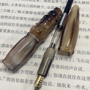 Hero Handmade Natural Ox Horn Fountain Pen, Exclusive Business Gift ...