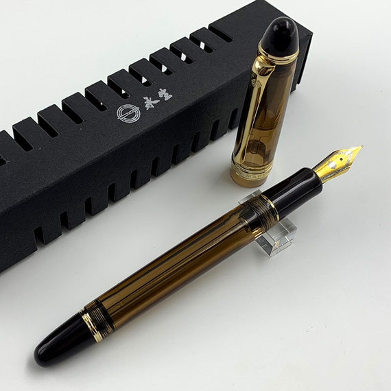 Wingsung 699 Brown Translucent Vaccum Filling Fountain Pen EF F M Nib Gift Etsy Canada