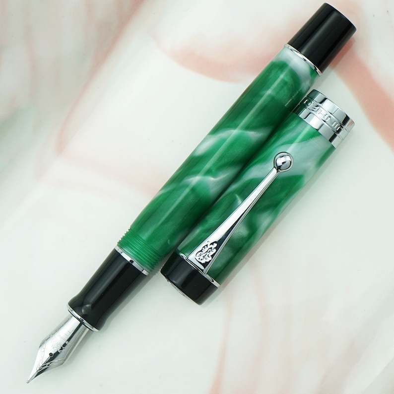Jinhao 100 Centennial Green Resin Fountain Pen EF/ F/ M/ Bent - Etsy