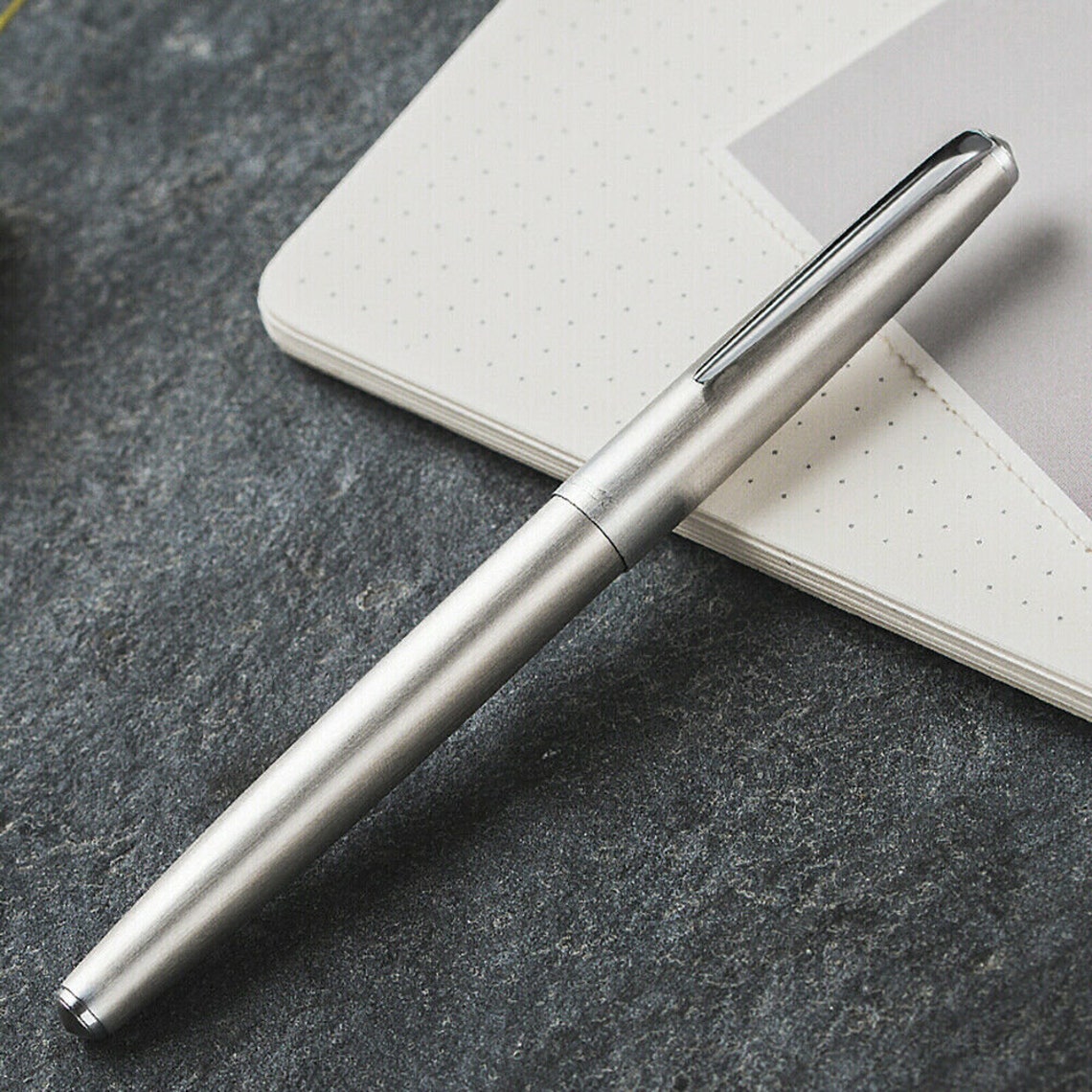 Hero 100 Series 14K Gold Classic Fountain Pen Matte Steel - Etsy