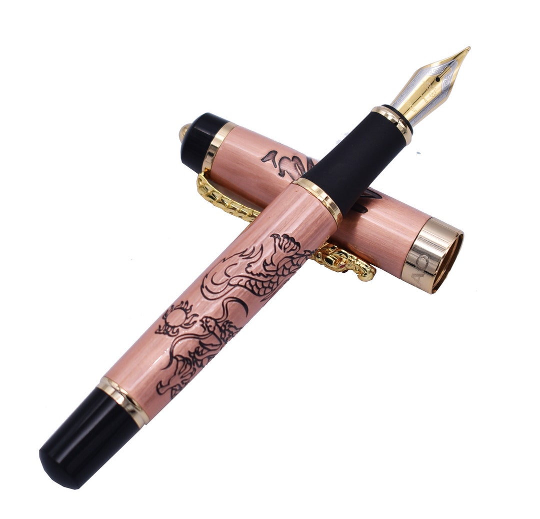 Jinhao Pink Chinese Dragon Offspring Fountain Pen, Ef/f/m/bent Nib ...