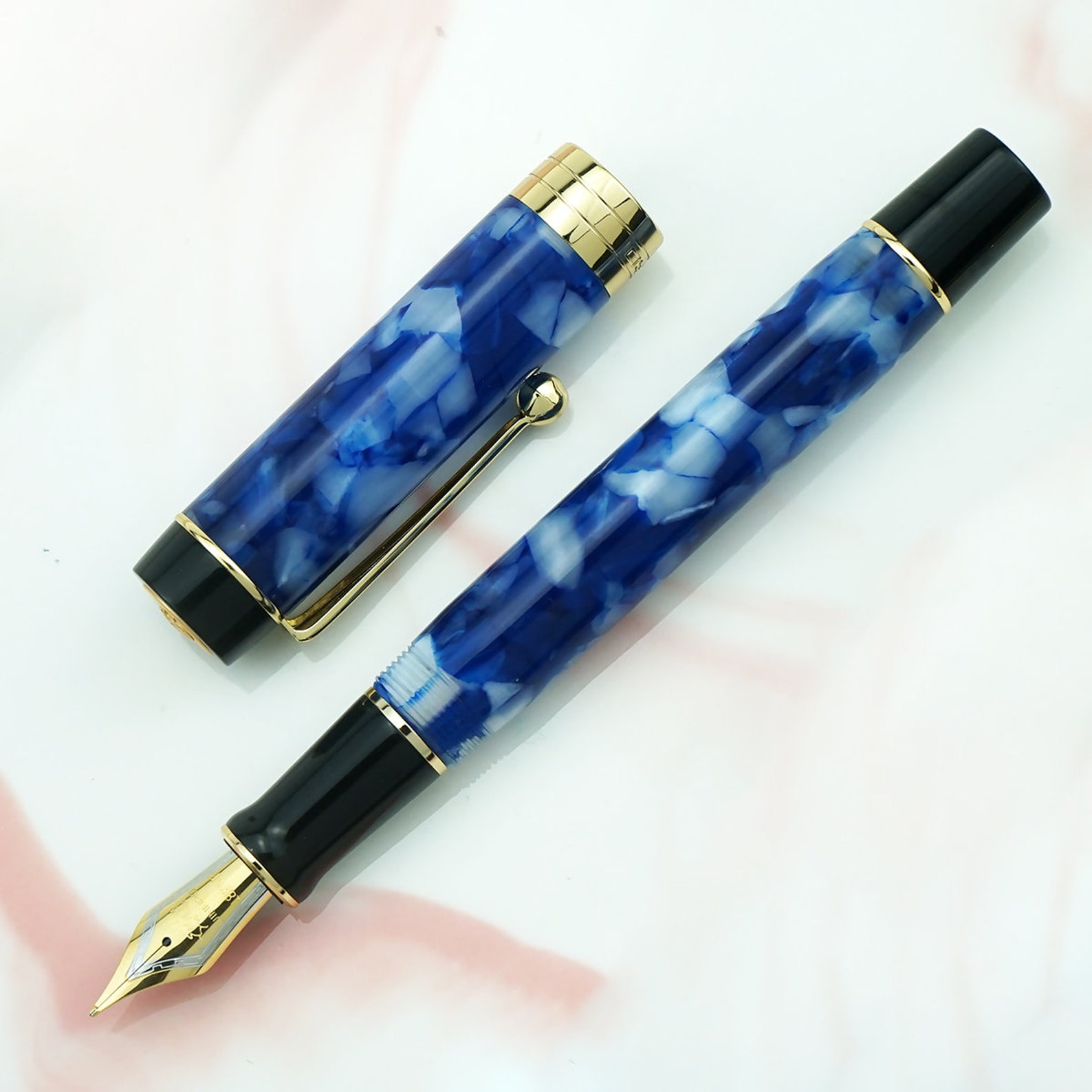 Jinhao 100 Centennial Ice Blue Resin Fountain Pen EF/ F/ M/ - Etsy
