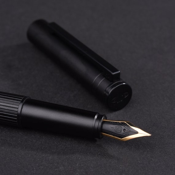Hongdian H1 Black/ Silver Aluminum Fountain Pen Extra Fine/ - Etsy