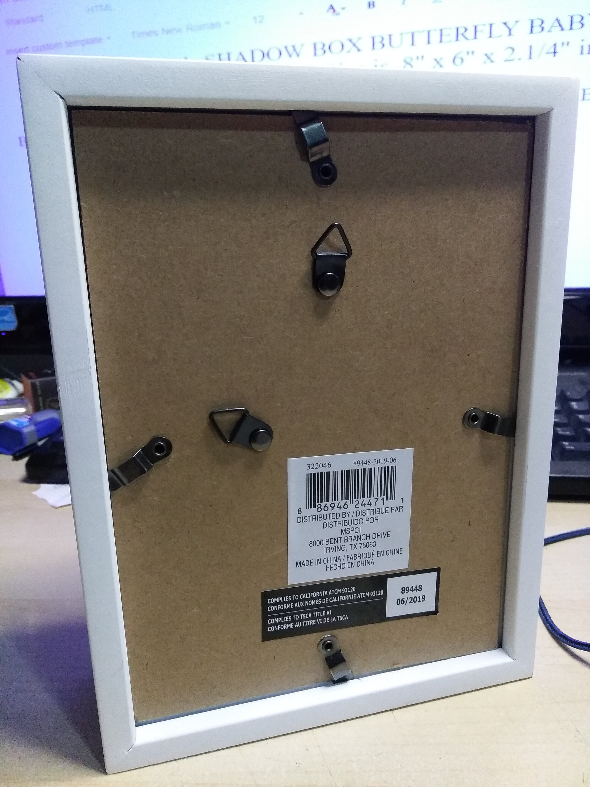 Shadow Box Baby Boy Blue White Butterfly - Etsy