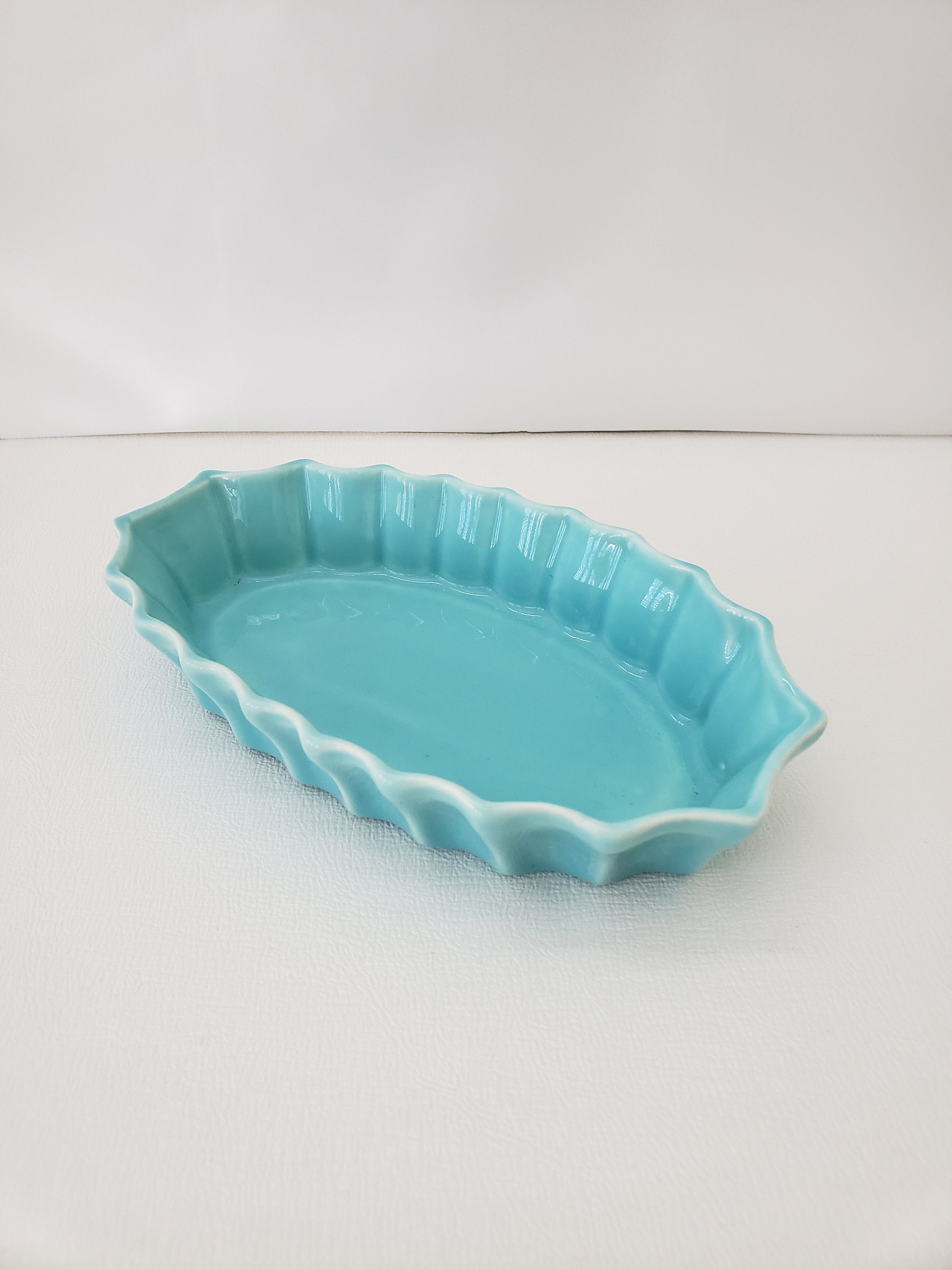 Artistic Potteries California USA 217 Oval Bowl With Pinched Edges ... Artistic Potteries California USA 217 Oval Bowl With Pinched Edges ...