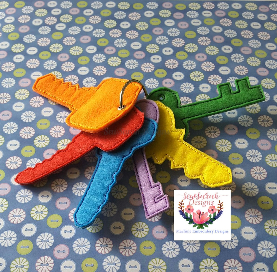 Machine Embroidery Design -ITH in the Hoop Keys (4x4) Machine ...