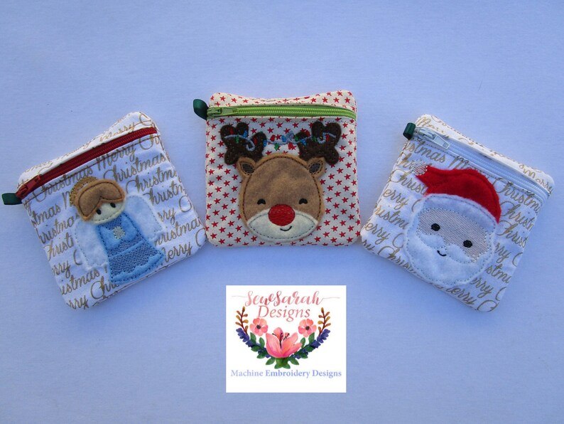 Machine Embroidery Design set of 3 Ith Christmas Purses Fully - Etsy