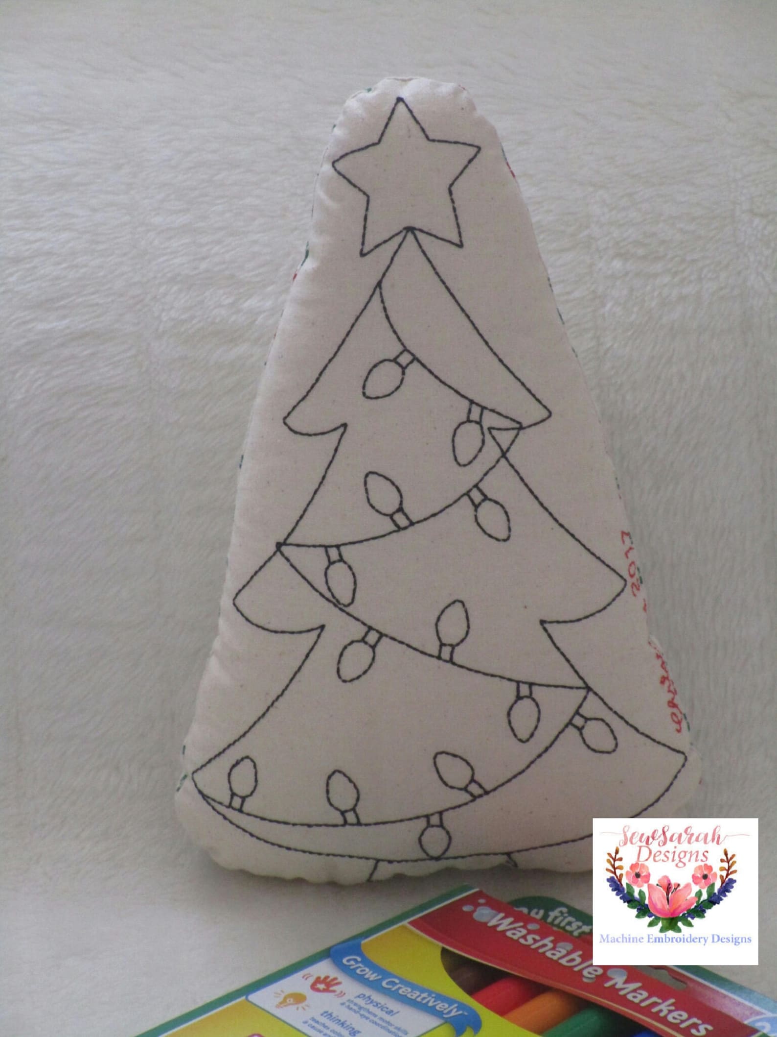Machine Embroidery Design -ITH Colouring in Christmas Stuffies Set of 5 ...