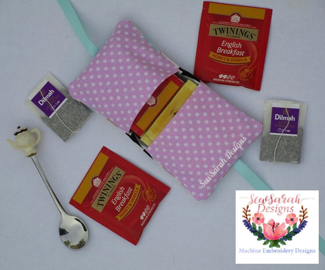 Machine Embroidery Design -in the Hoop Tea Bag Travel Purse (5x7 ...
