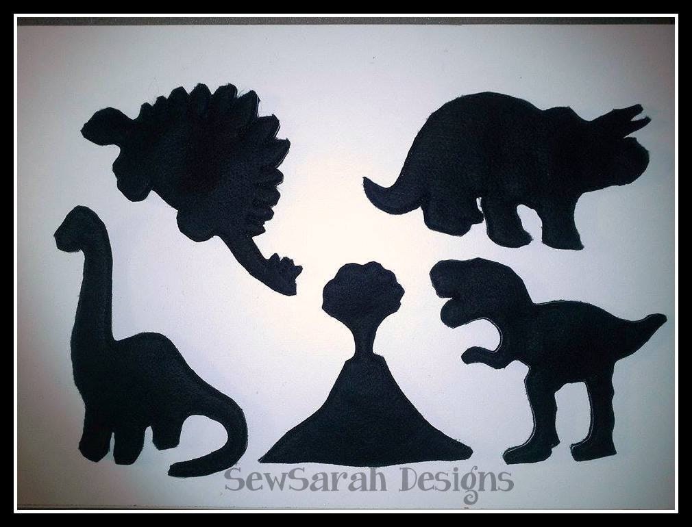Machine Embroidery Design ITH Dinosaur Shadow Puppets Set - Etsy
