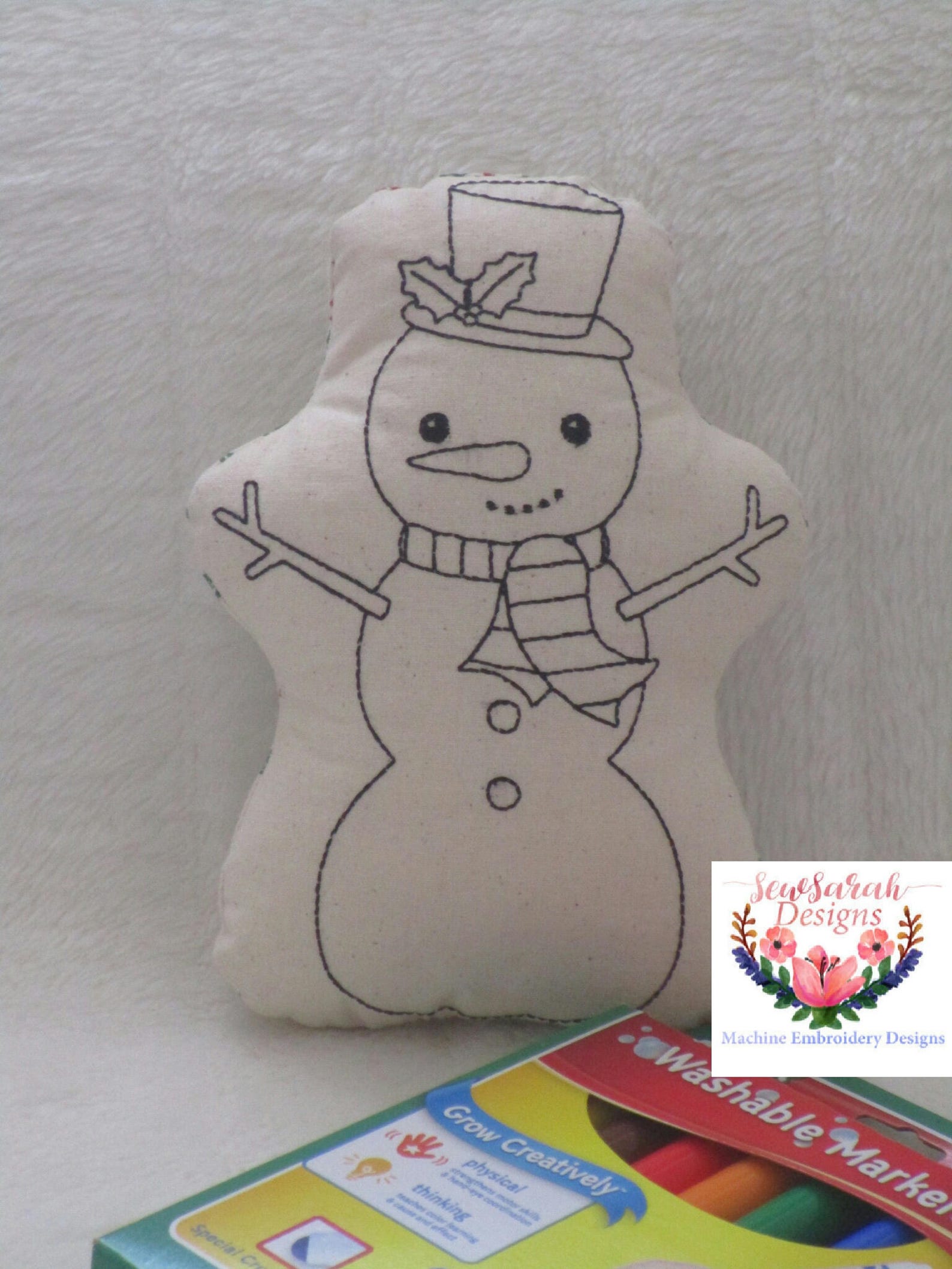 Machine Embroidery Design -ITH Colouring in Christmas Stuffies Set of 5 ...