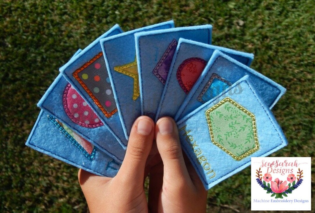 Machine Embroidery Design -in the Hoop Educational Shape Cards 8 ...