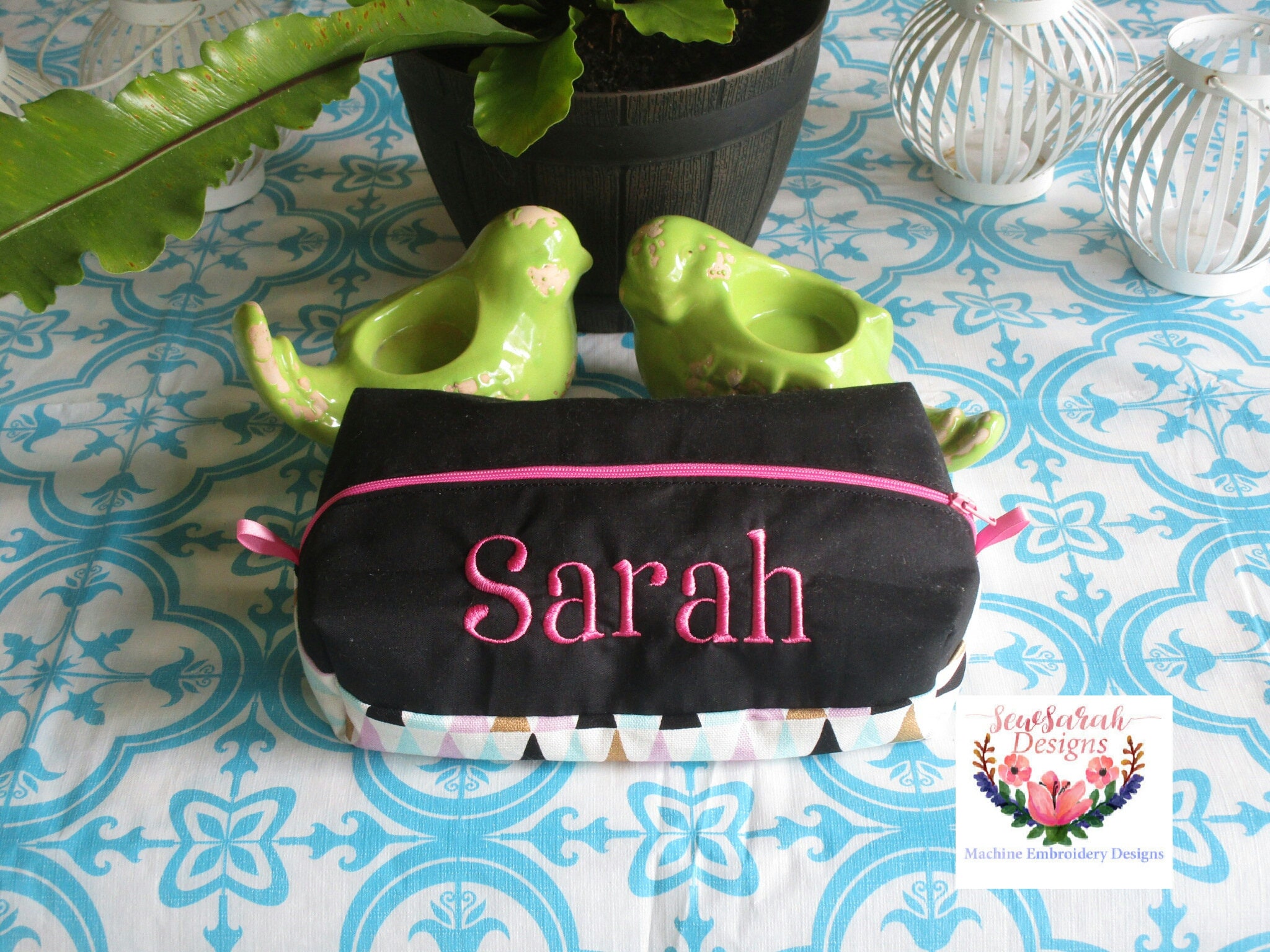 Machine Embroidery Design ITH LARGE Boxed Zipper Purse 8x11 | Etsy ...