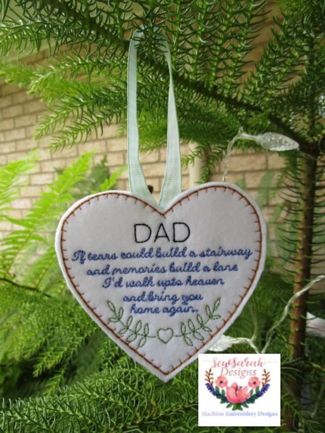Machine Embroidery Design - Memory Heart Quote Decoration - (4x4 ...