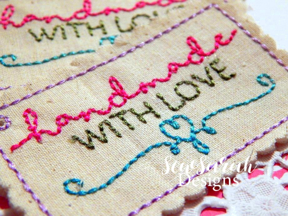 Machine Embroidery Design ITH Handmade With Love Tag 4x4 - Etsy Australia
