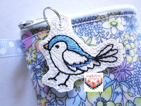 Machine Embroidery Design ITH Spring Birdie Zipper Charm - Etsy