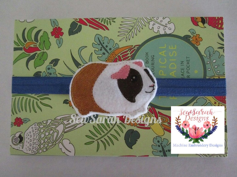 Machine Embroidery Design ITH Guinea Pig Bookmark Bookmarker - Etsy