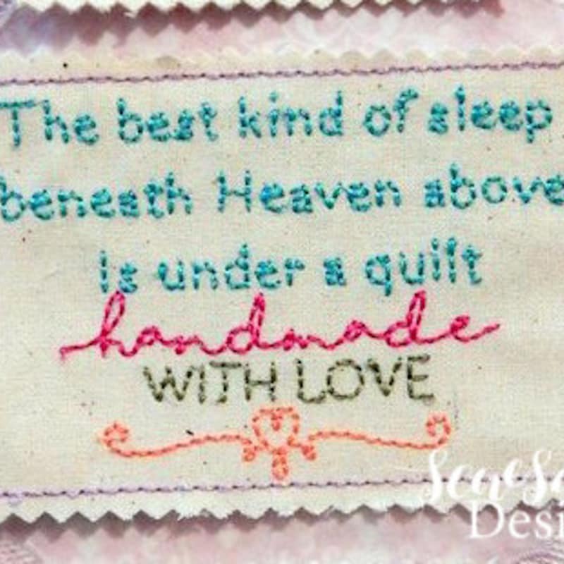 Embroidered Quilt Labels - Etsy